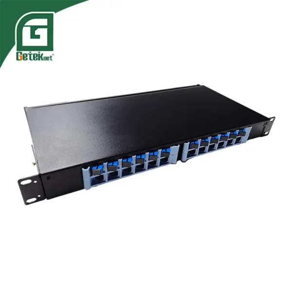 1U Fiber Optical Distribution Frame ODF SPCC 24 Port 19" Fixed Rack ...