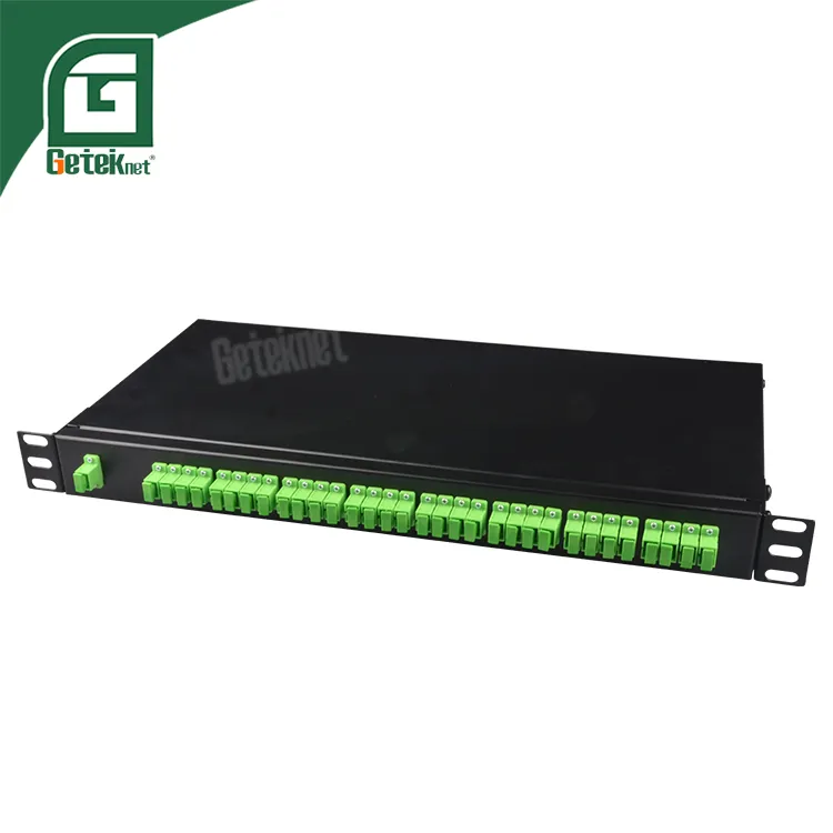 PLC Splitter Rack Mounted 1U 19″ Fiber Panel SC APC UPC 1X4 1X8 1X16 ...