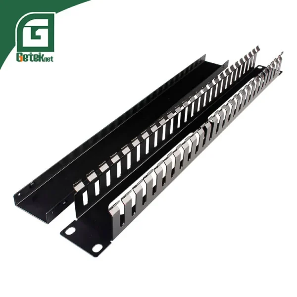 Cable Management 1U 19inch Panel Wire Organizer with Cover - Geteknet ...