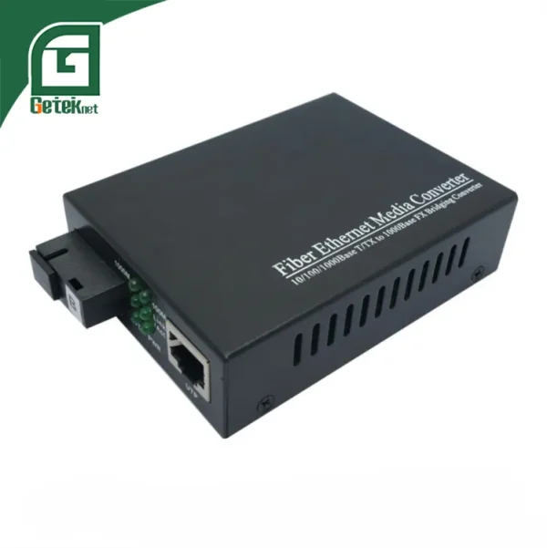 Fiber Media Converter SC SM Simplex RJ45 10/100/1000mbps 20KM ...