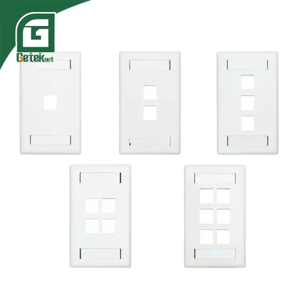Face Plate USA Type 1 2 3 4 6 Port Rj45 Computer Socket - Geteknet ...